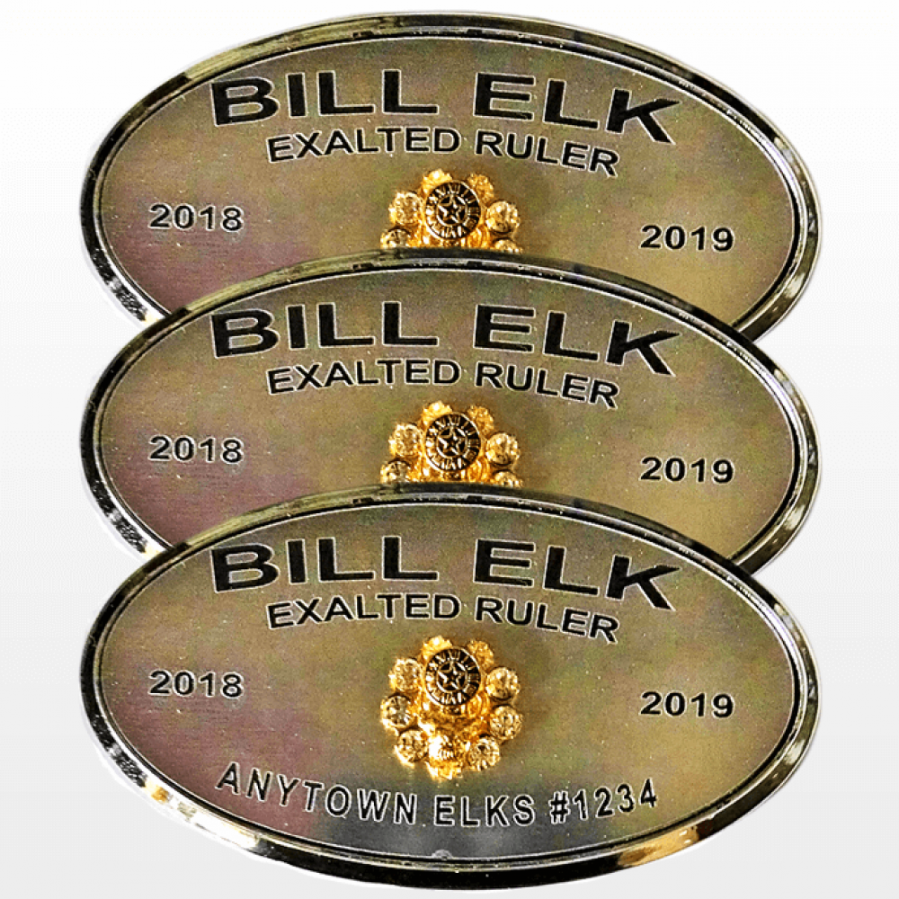 Elks Oval Badge Set